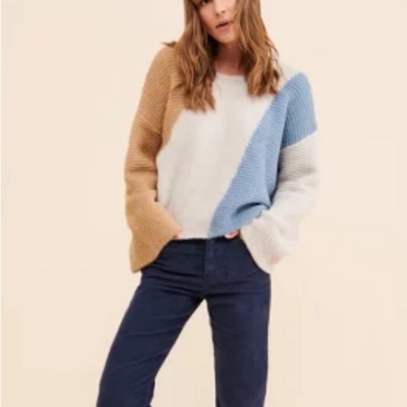 Anthropologie | Sweaters | The River By Jtw Colorblock Sweater 35 Sz L ...